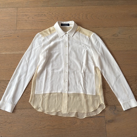 Magaschoni | Tops | Magaschoni New York Off White Ivory Silk Blouse ...